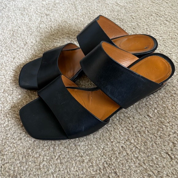 M Gemi | Shoes | M Gemi Black Leather Italian Mule Sandals | Poshmark